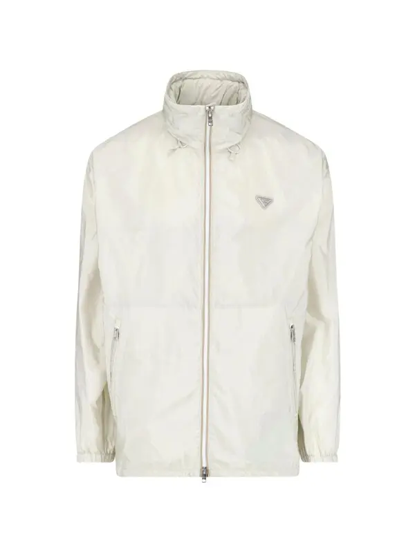 Prada Zip-front Stand Collar Jacket