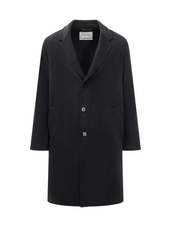 AMARANTO Mid-length Overcoat - Navy