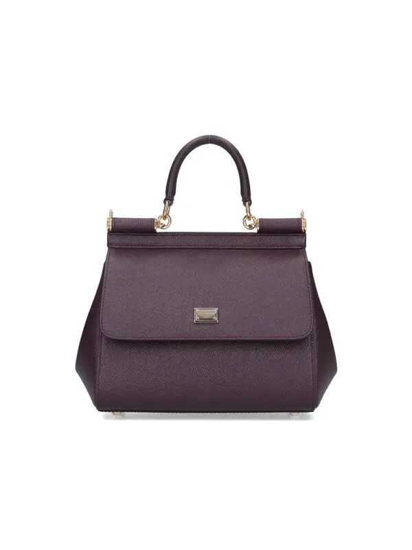 Dolce & Gabbana Top Handle Satchel Bag - Violet