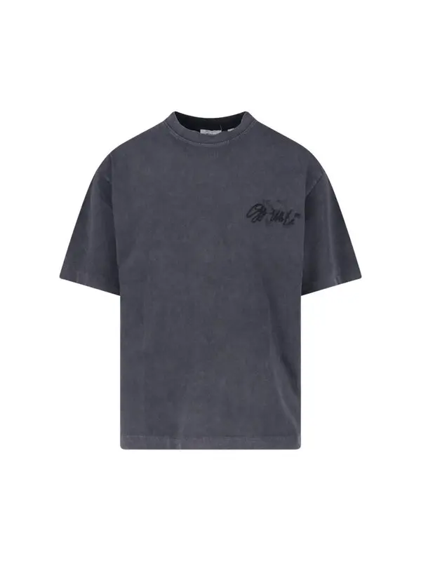 Off-White Vintage-style Cotton Mini Tee