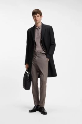 BOSS Slim-fit Coat In A Wool Blend