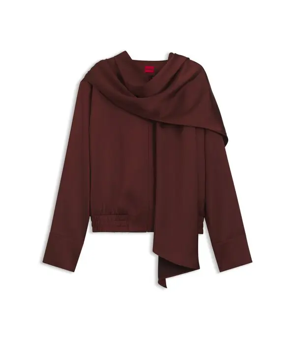 Hugo Bomber-style Blazer With Detachable Scarf