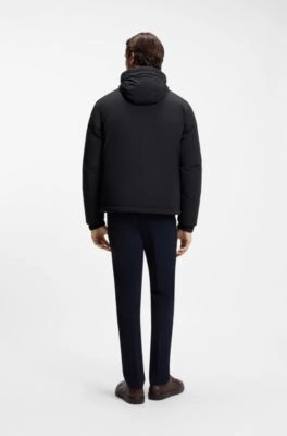 BOSS Water-repellent Short Hooded Jacket With Down Fill
