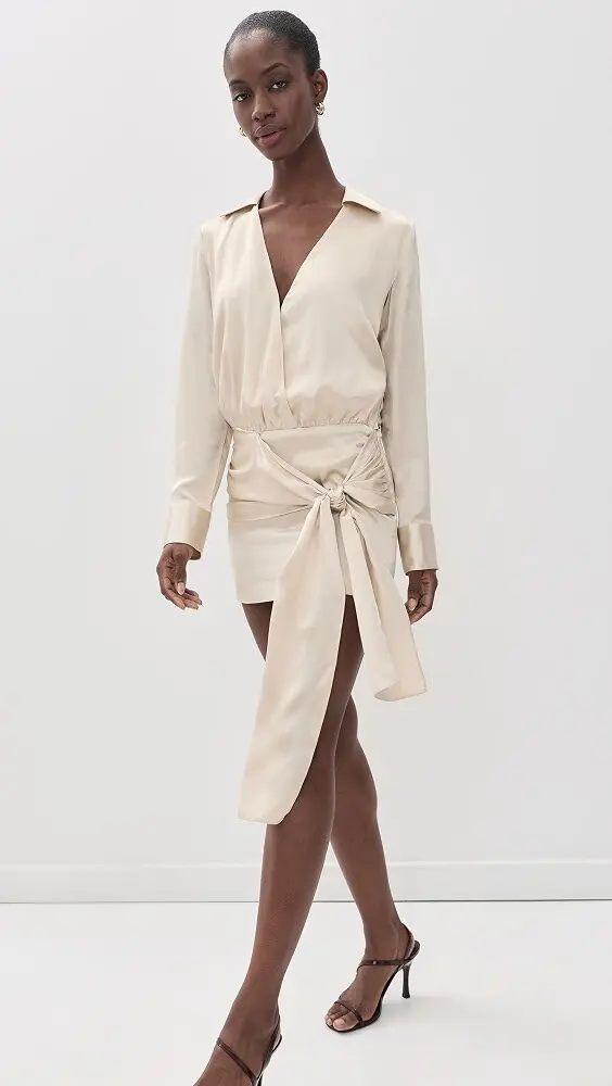 REFORMATION Manhattan Silk Dress