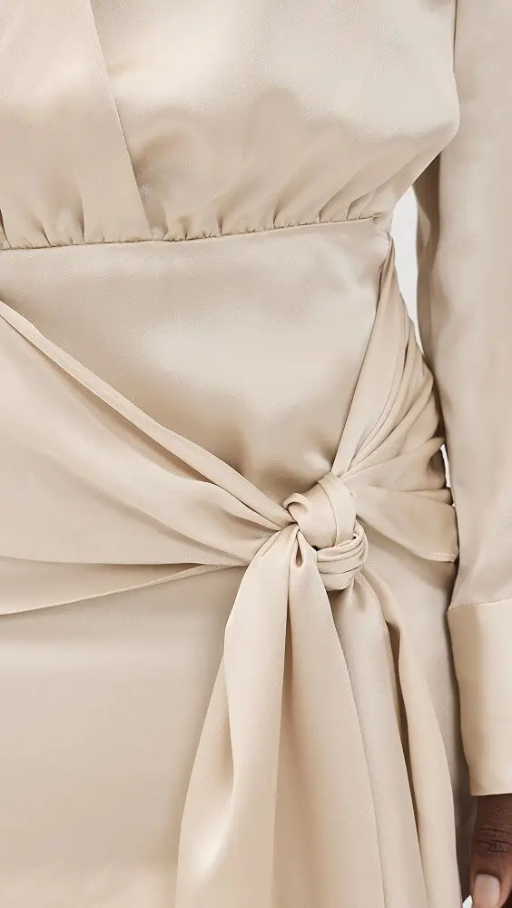 REFORMATION Manhattan Silk Dress