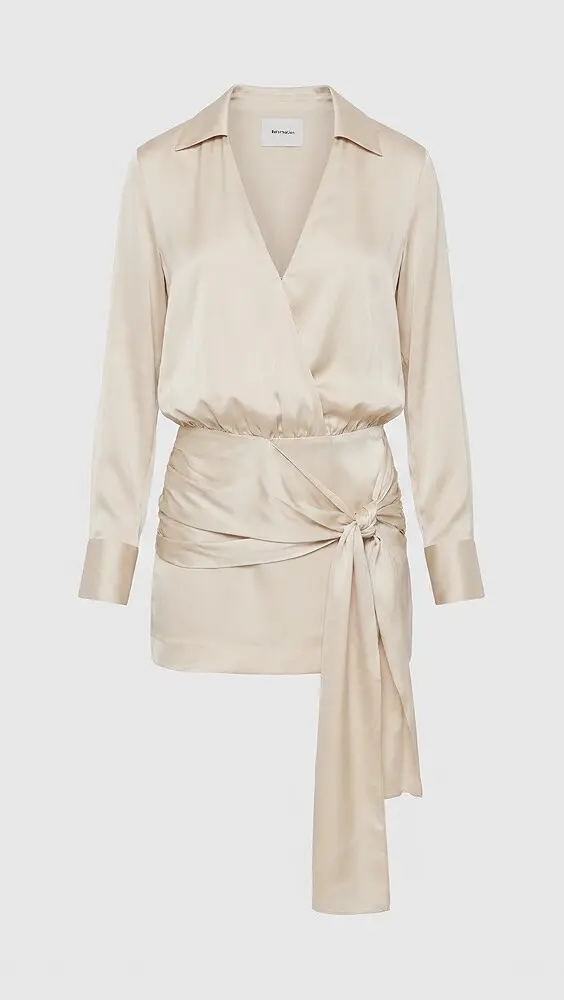 REFORMATION Manhattan Silk Dress