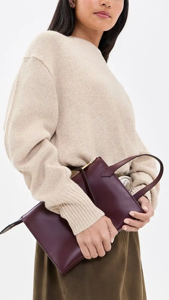 TWP Leather Accordion Clutch