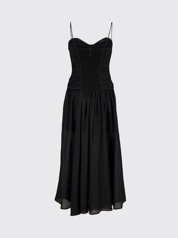 Zimmermann Off-the-shoulder Cut-out Pure Silk Midi Evening Dress - Black