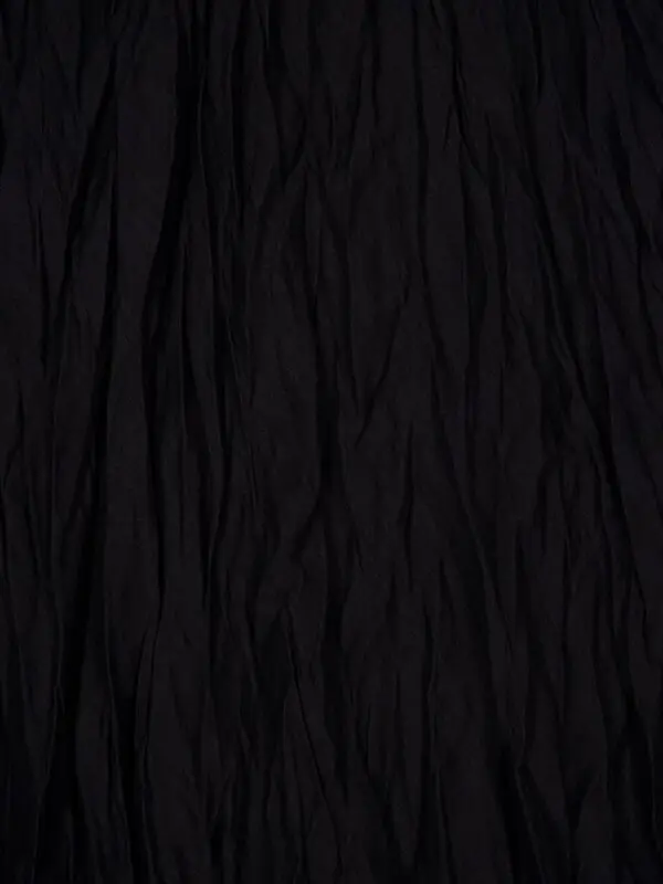 Johanna Ortiz Crinkled-effect Linen And Cotton-blend Knit Midi Dress - Black