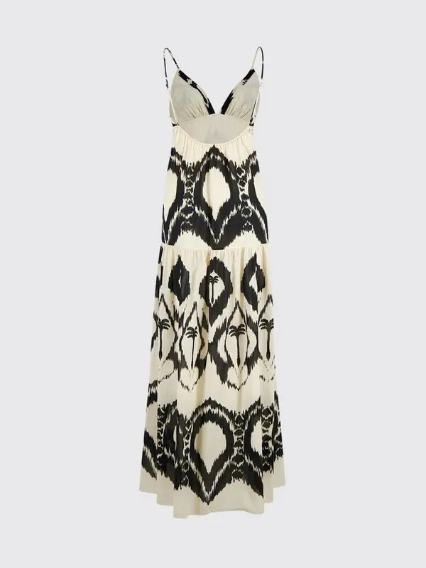 Johanna Ortiz Tropical Print Cotton Maxi Dress With High Elasticated Waist