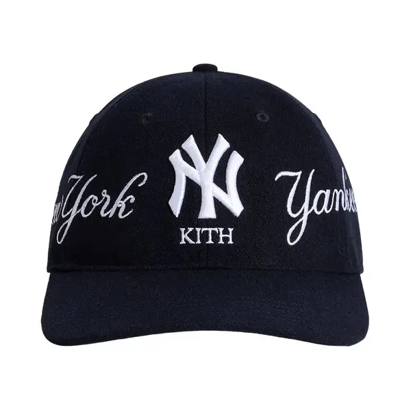 Kith X '47 For The New York Yankees Wool K Clean Up Cap 'nocturnal