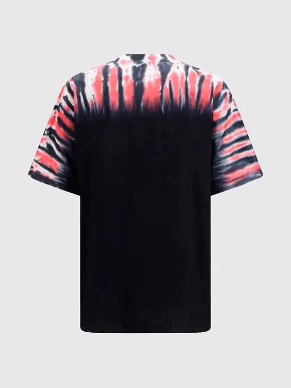 Balenciaga Cotton T-shirt With Graphic Print And Dropped Shoulders - Black