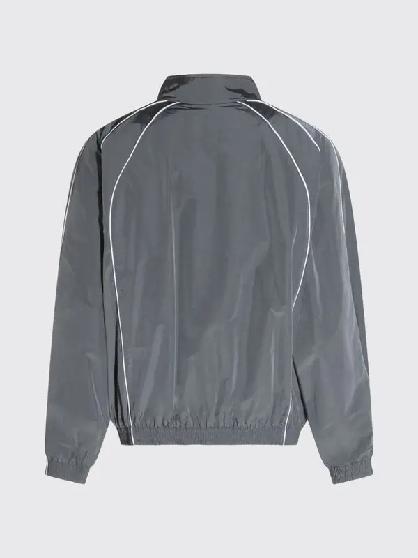 Balenciaga Relaxed Fit Cotton-blend Zip-up Sweatshirt With A High Neck - Grey