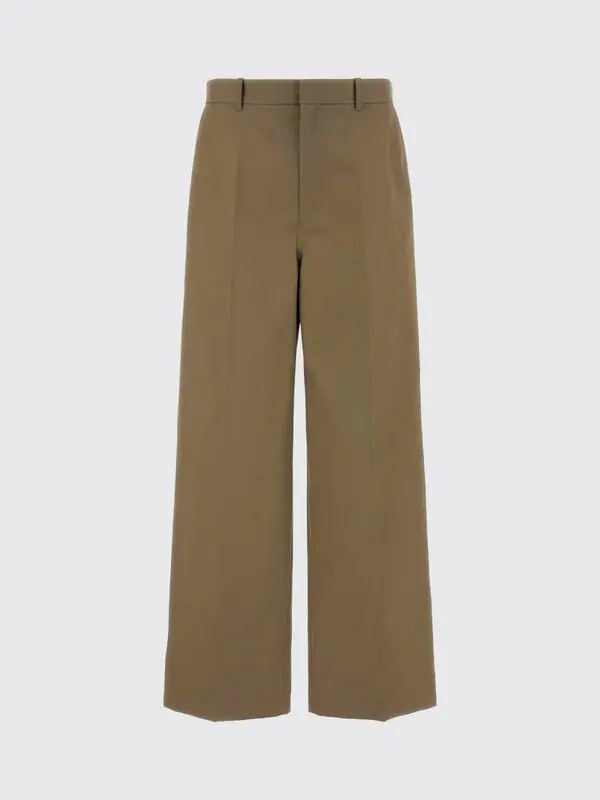 Balenciaga Wide-leg Cotton Chino Trousers With A Mid-rise Waist - Beige