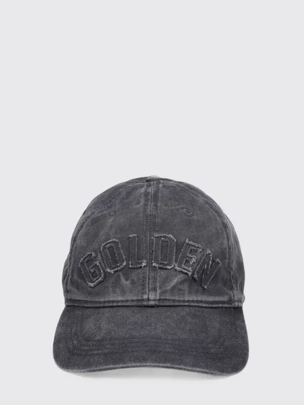 GOLDEN GOOSE Denim Baseball Cap With Studs And Embroidered Logo