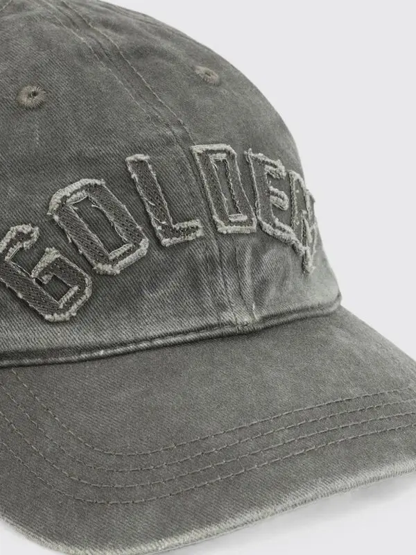 GOLDEN GOOSE Denim Baseball Cap With Studs And Embroidered Logo - Green