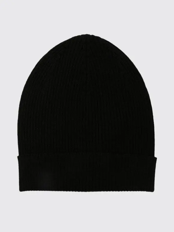 Rick Owens Pure Virgin Wool Beanie With A Classic Design And Cuff - Black