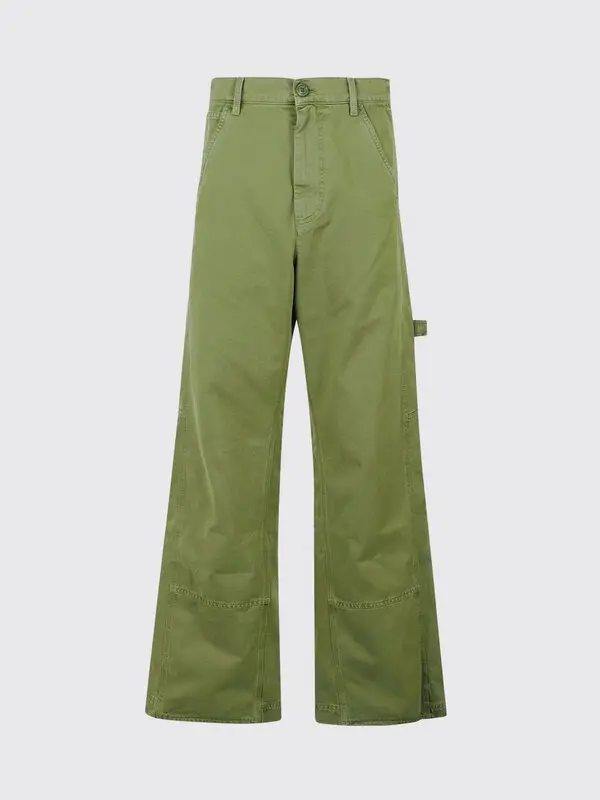 Marni High-waisted Wide-leg Trousers In Cotton Jersey With Belt Loops