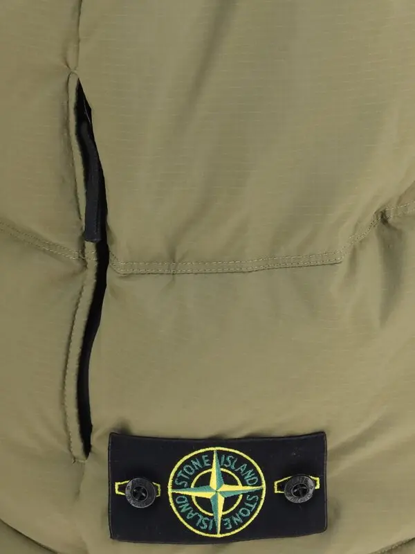 Stone Island Padded Water-repellent Cordura® Nylon Vest With Funnel Neck - Military