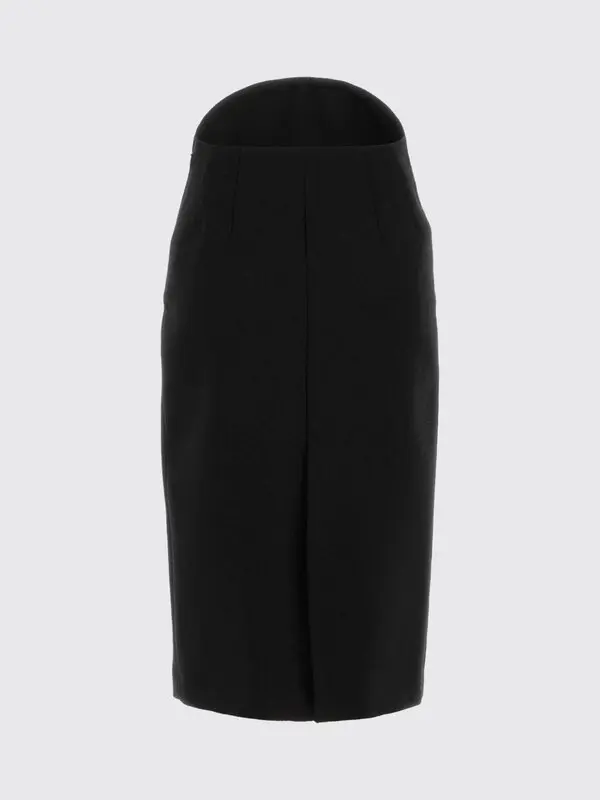 JIL SANDER High-waisted Virgin Wool Midi Pencil Skirt - Black