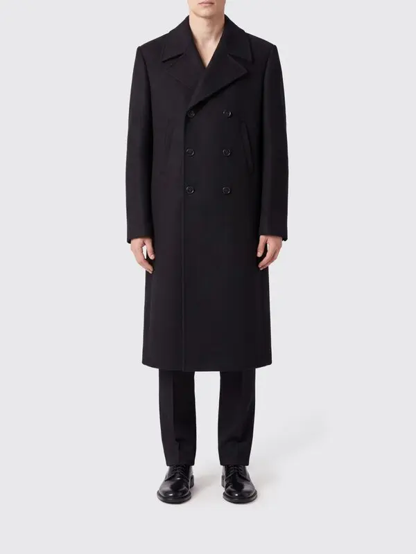 Balenciaga Double-breasted Wool Coat With Classic Lapels