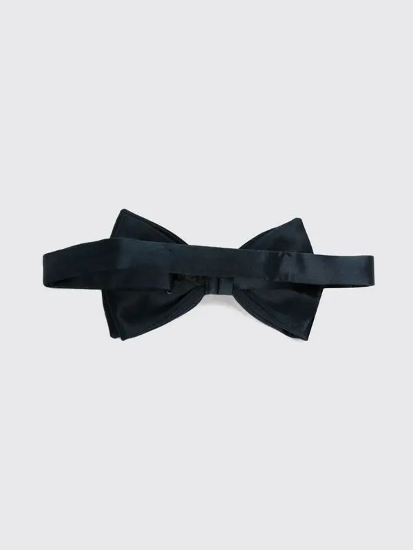 Brioni Butterfly Bow Tie In Pure Silk For Ceremonies And Formal Events - Navy