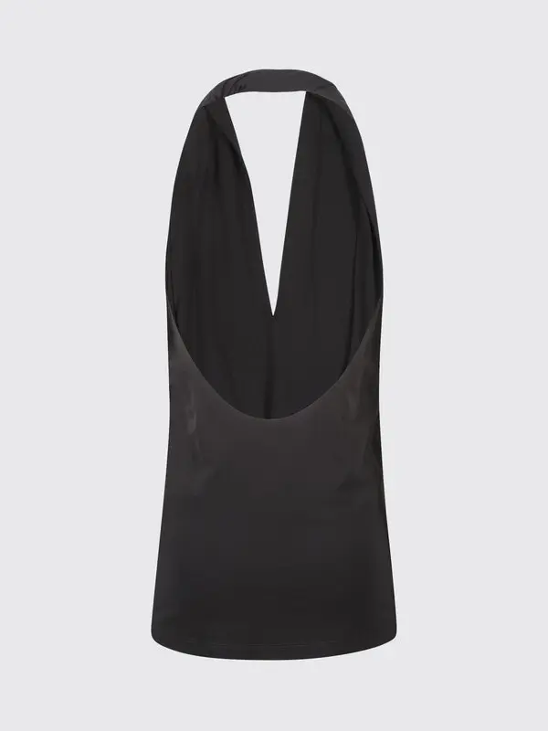 TOTEME Twisted Halter Neck Top In Stretch Viscose With A Slim Fit