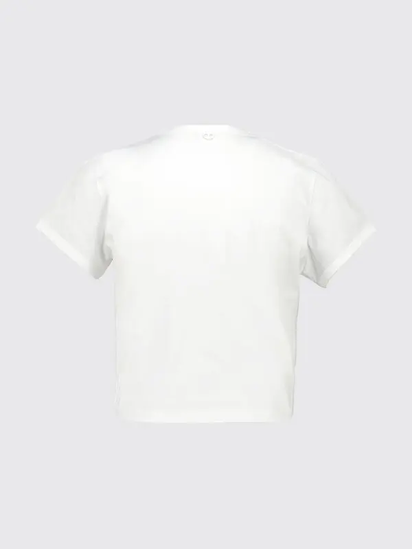 Rabanne Cotton T-shirt With Contrast Logo And Crew Neck