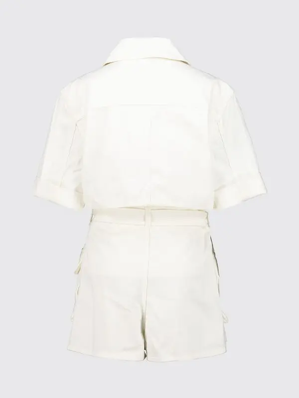 Balmain Cotton Chemisier Playsuit With Belt