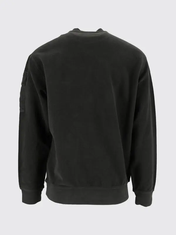 C.P. COMPANY Crew Neck Cotton Sweatshirt With Pocket And Logo Patch - Grey