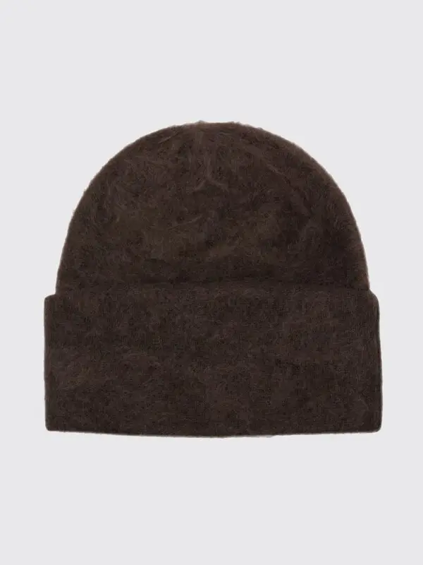 Soft Goat Casual Cashmere Beanie Hat With A Cuffed Brim - Brown