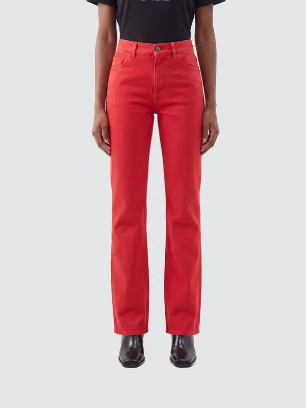 Chloé High-waisted Skinny Fit Cotton Denim Jeans - Red