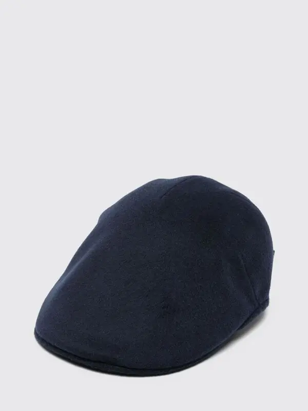 Borsalino Cashmere Beret With A Side Logo Plaque