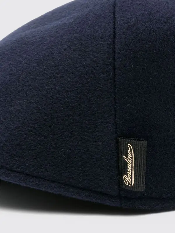 Borsalino Cashmere Beret With A Side Logo Plaque