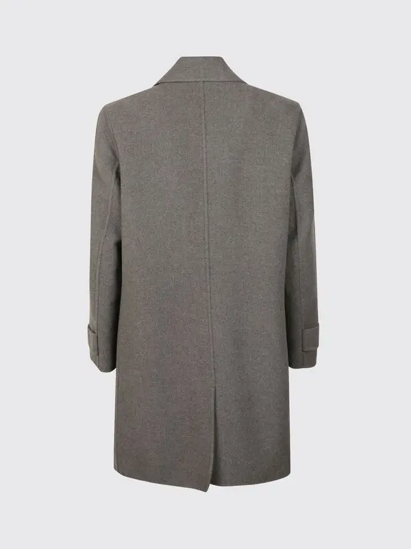 Eleventy Single-breasted Short Coat In Pure Wool With Classic Lapels And Patch Pockets