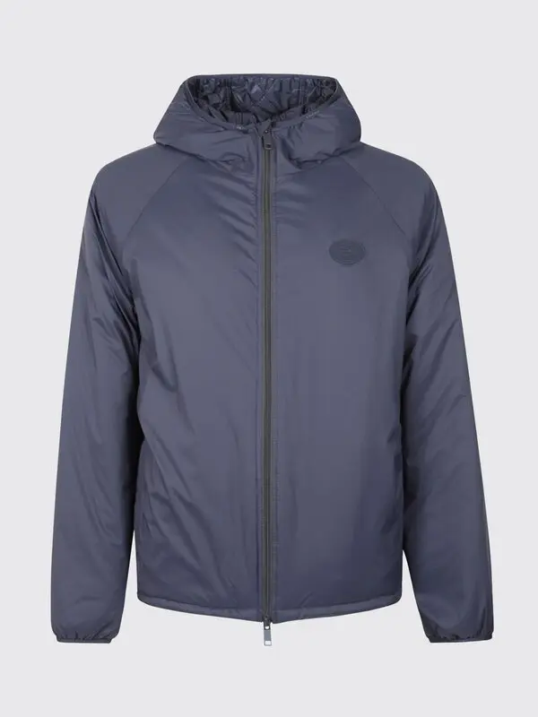 Burberry Hooded Nylon Windbreaker Jacket With Ekd Logo