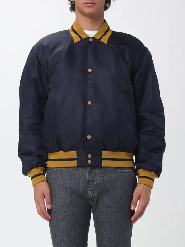 Rhude Water-repellent Nylon Bomber Jacket With Contrast Piping - Blue