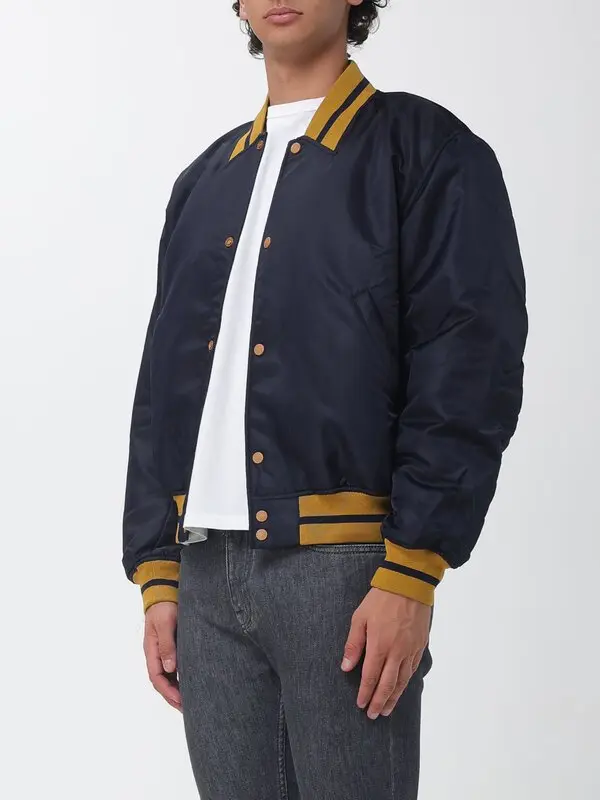 Rhude Water-repellent Nylon Bomber Jacket With Contrast Piping - Blue
