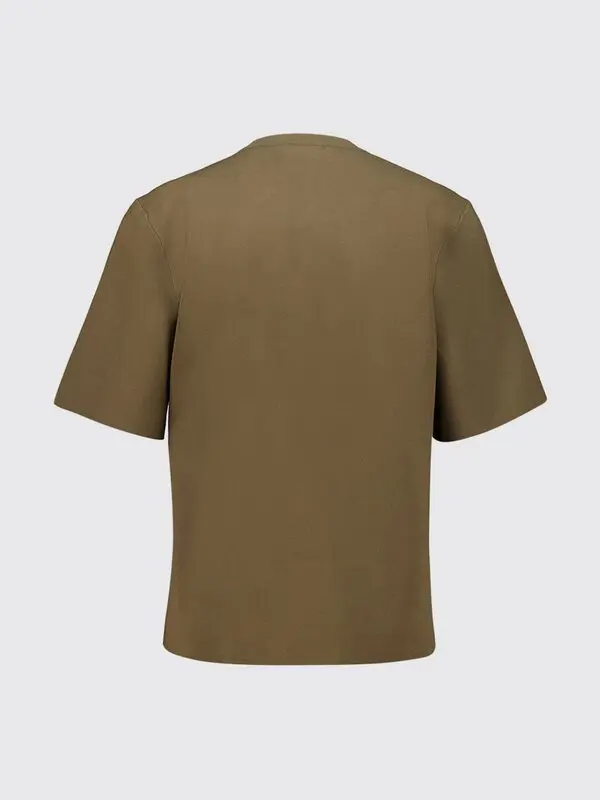 Stella McCartney Viscose Blend Crewneck T-shirt With Asymmetrical Hem - Brown