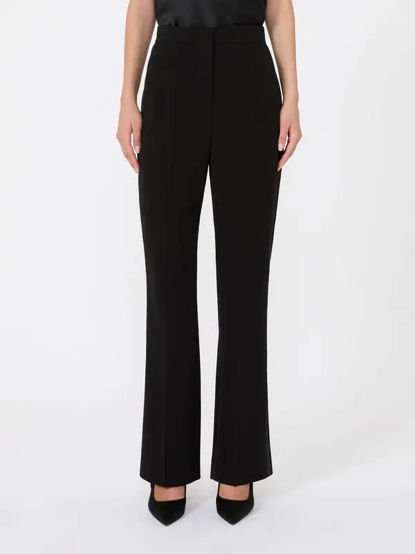 Max Mara Crêpe High-waisted Skinny Trousers - Black