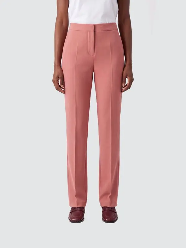 Max Mara Black Crêpe High-waisted Skinny Trousers - Red