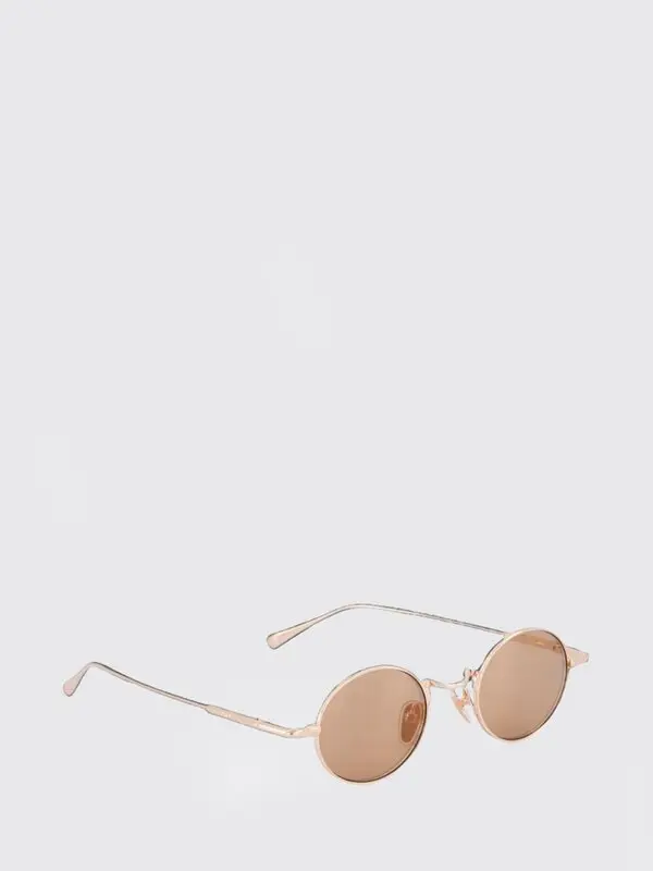 Chloé Sunglasses With Round Silver Metal Frame And Amber-coloured Lenses - Gold