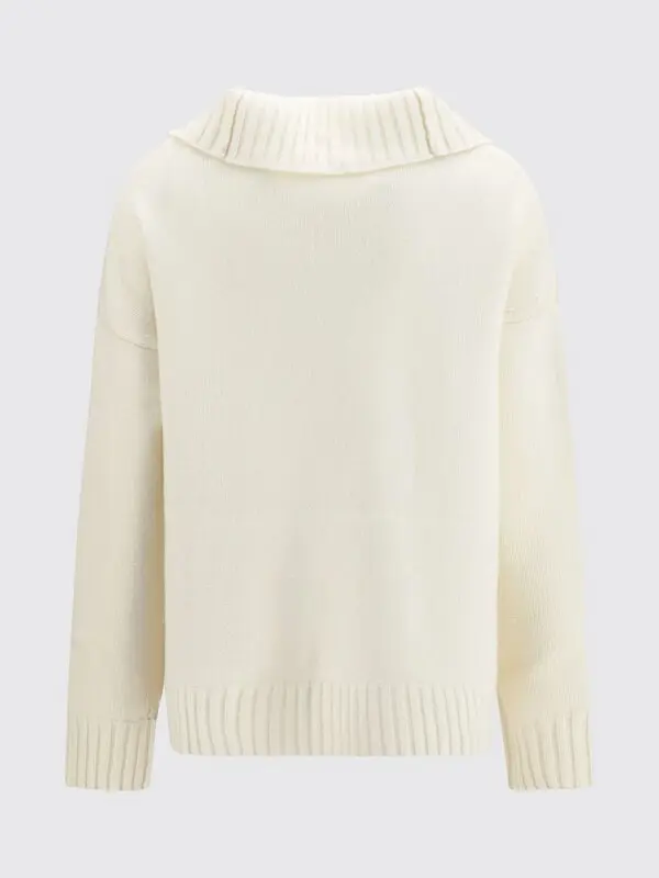 Max Mara Alpaca Blend Jumper With Stand Collar And Half-zip