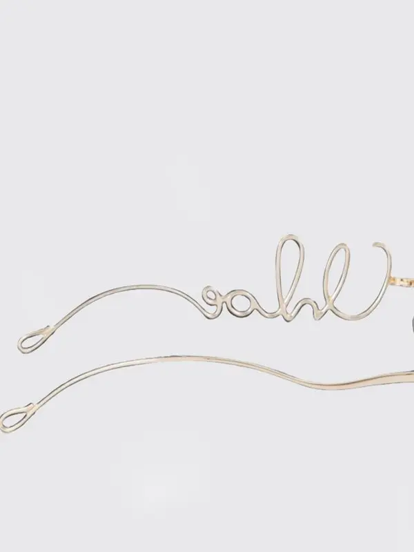 Chloé Round Sunglasses In -tone Metal With Smoke Lenses And Lettering Logo - Gold