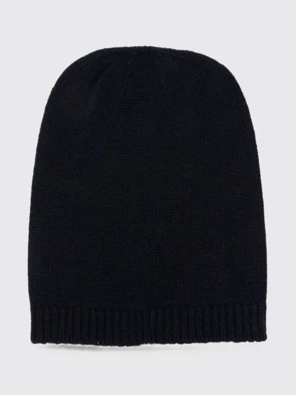 Fabiana Filippi Wool, Silk And Cashmere Blend Beanie With Ribbed Edges - Navy
