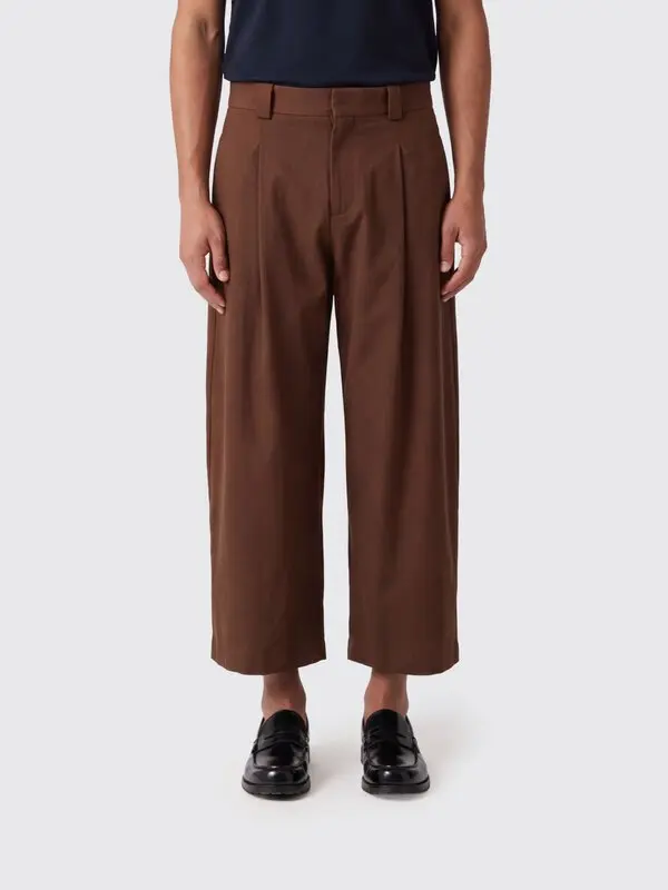 Balenciaga Wide-leg Cropped Cotton Trousers With Belt Loops
