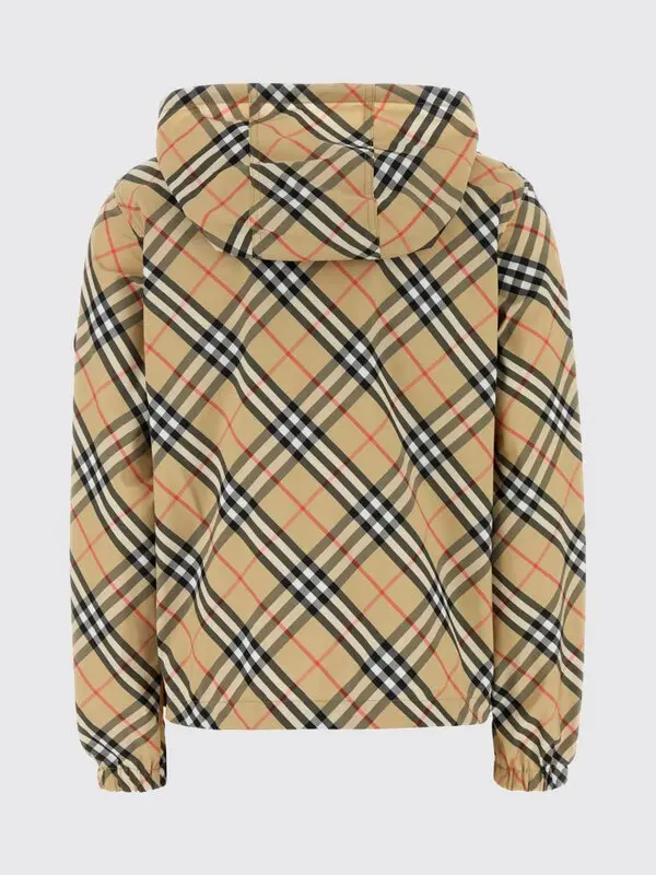 Burberry Vintage Check Hooded Windbreaker Jacket In Polyester