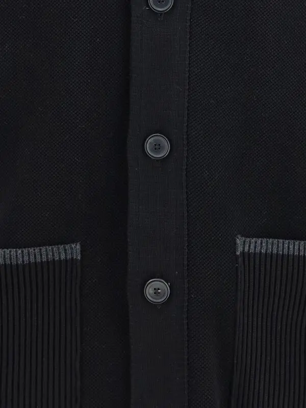 Thom Browne 4-bar Stripe Classic Collar Wool Cardigan