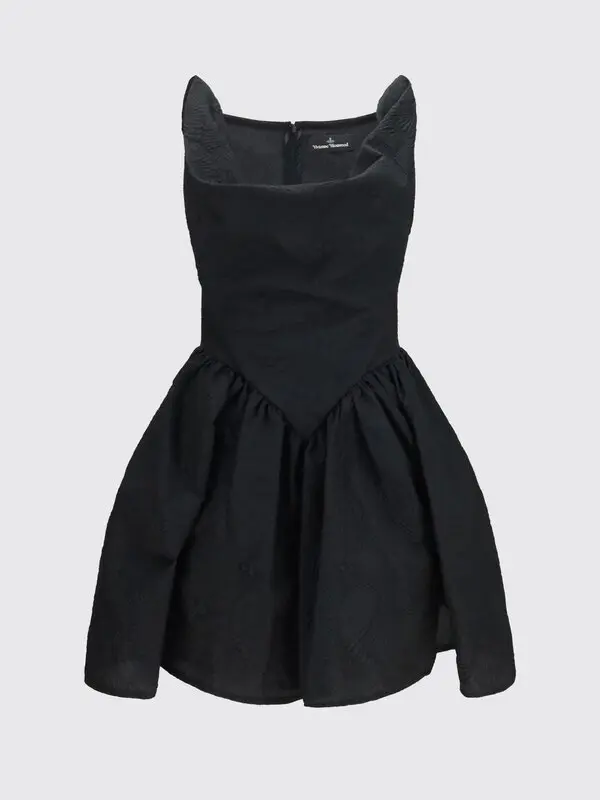 VIVIENNE WESTWOOD Square-neck Cotton Bustier Mini Dress With Thin Straps