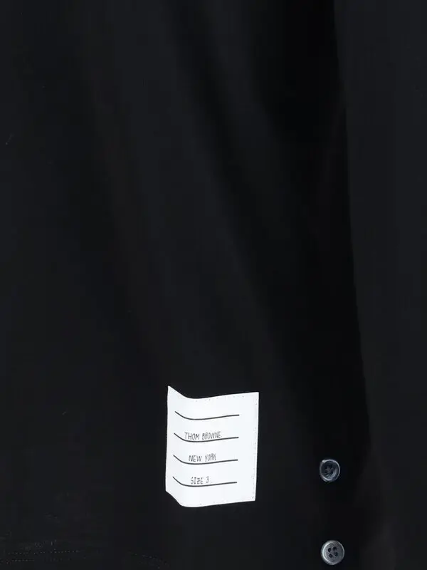 Thom Browne Merino Wool Crewneck Jumper With Side Button Placket